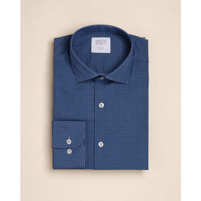 Tailored Fit Diamond Print Shirt